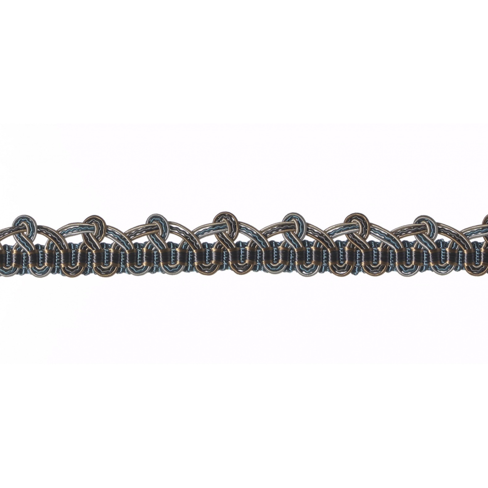 Regal Embellished Gimp Trim 18mm Byzantine Blue | Decorative Braid ...